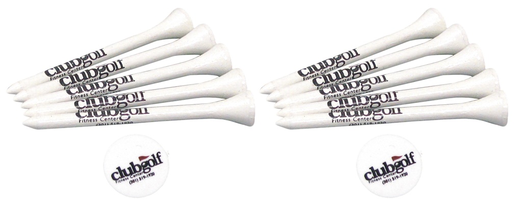 Custom Pack 10 Tees 2 Marker | All Star Pro Golf (ASPG)